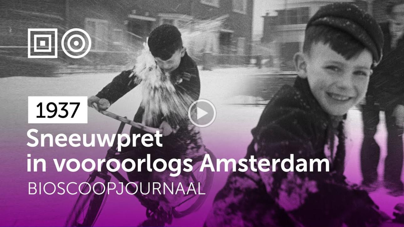 Sneeuwpret in vooroorlogs Amsterdam (1937) - ONH